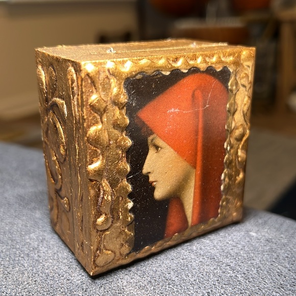 Vintage | Accents | Vintage Italian Gold Gilt Embossed Storage Box ...